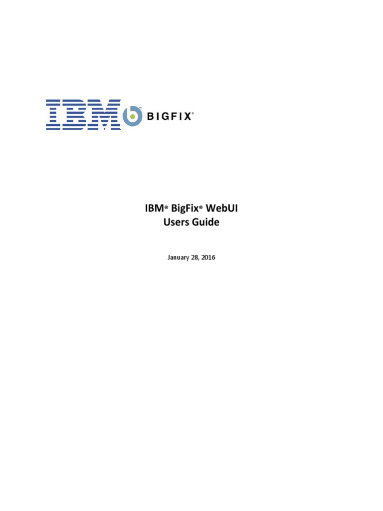 IBM BigFix WebUI Users Guide | PDF | Vulnerability (Computing) | Command Line Interface