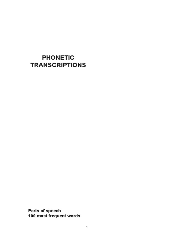 Phonetic Transcription | PDF | Cooking, Food & Wine | Foreign Language ...