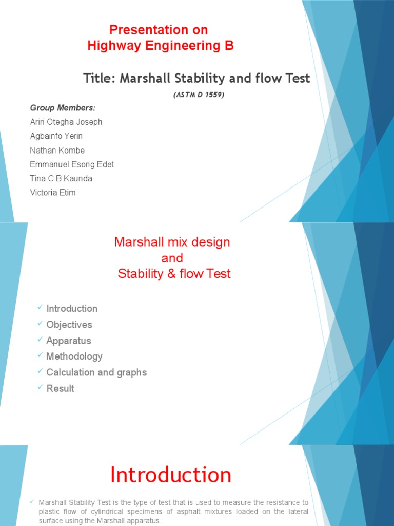 Marshall Stability and Flow Test Overview | PDF | Road Surface | Asphalt