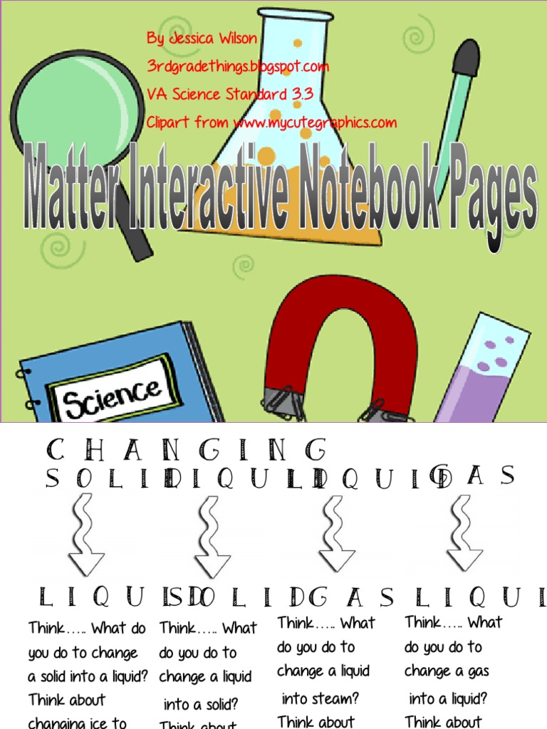 Matter Interactive Notebook Pages | PDF