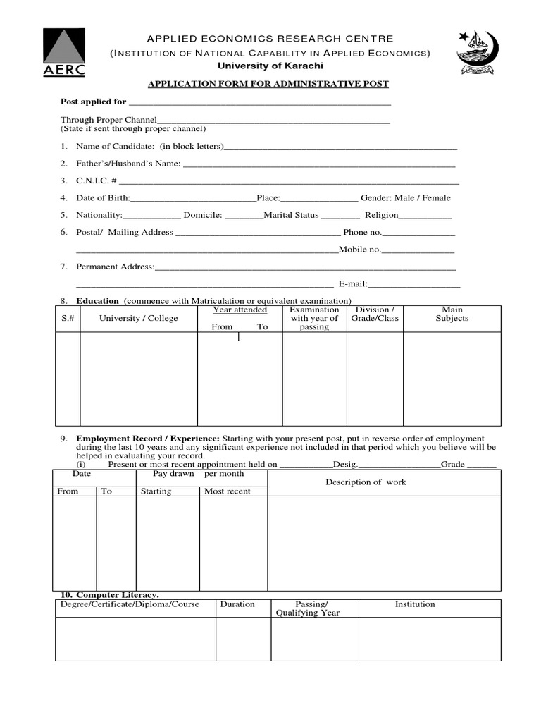 Application Form - Admin | PDF | Satellite | Test (Assessment)