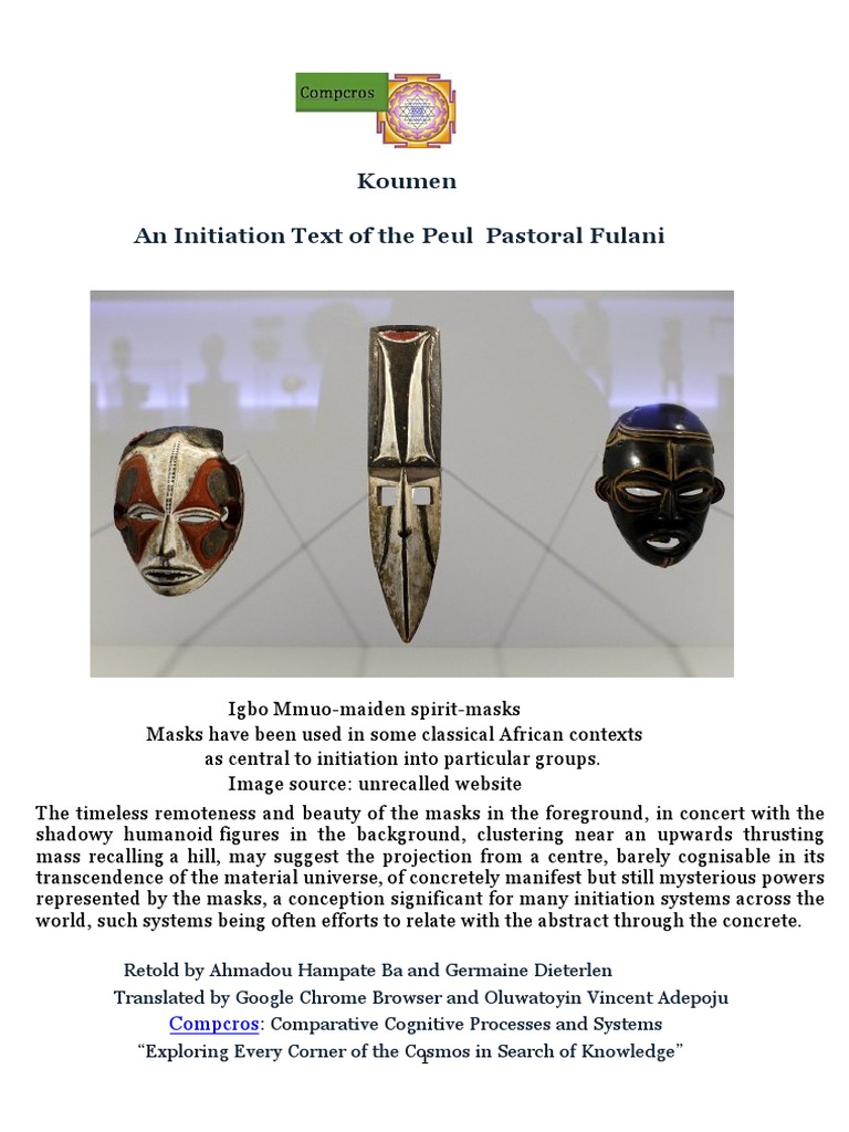 First ( Partial) Translation Known to Me into English of Koumen : An ...