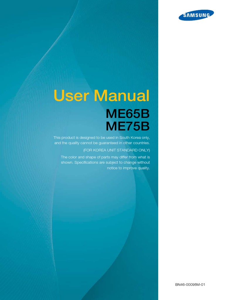(ME65B ME75B) User Manual PDF | PDF