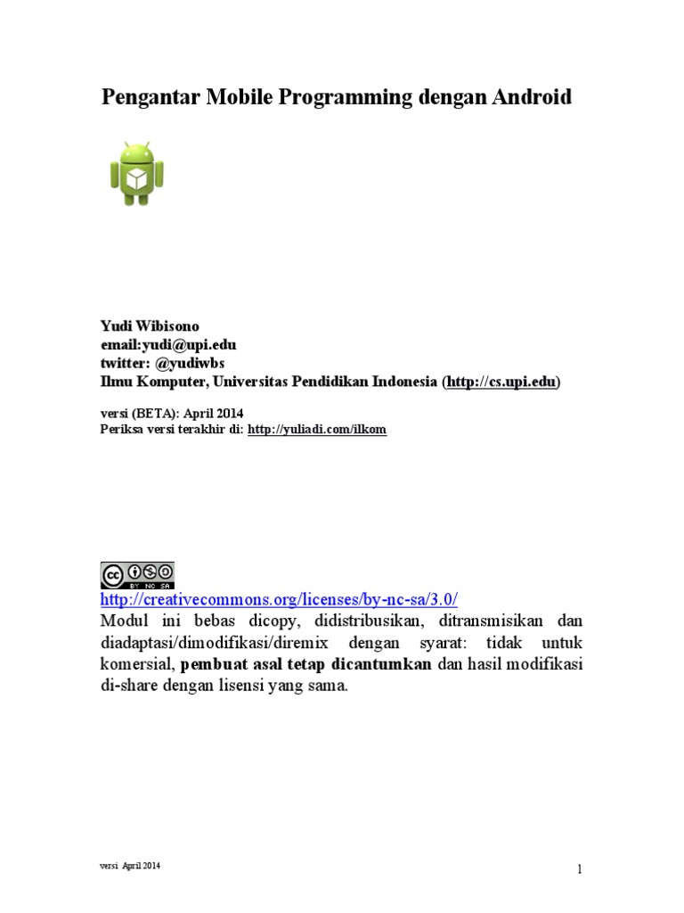 Modul Android Ver 6 April 2014 | PDF