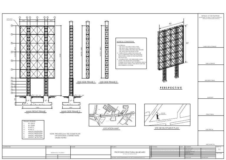 12mx18mx24m High Commonwealth Billboard Page1 | PDF | Structural Steel ...