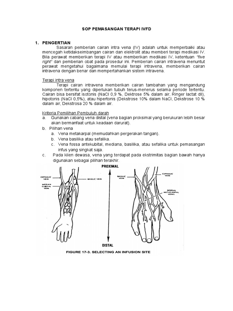 Sop Pemasangan Terapi Ivfd | PDF