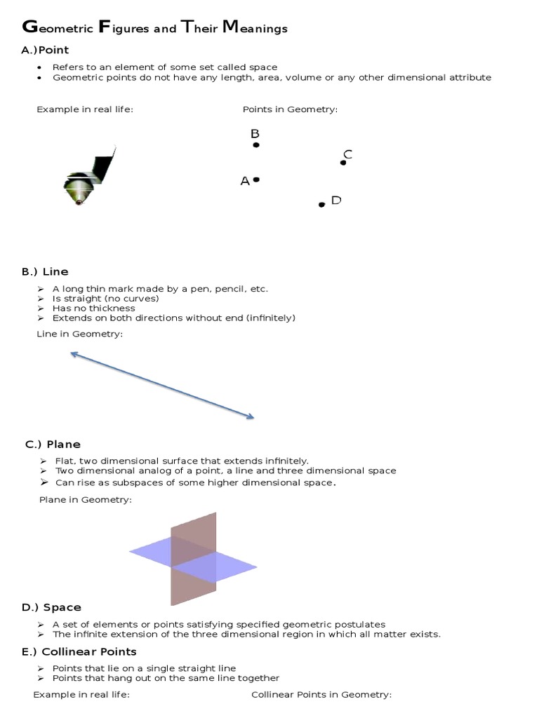 Geometric Figures and Their Meanings | PDF | Line (Geometry) | Geometry