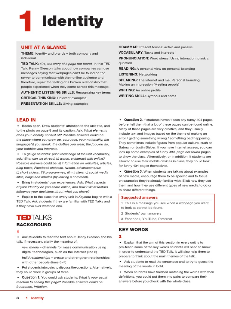 UpperIntermediate TeachersBook Unit1 | PDF | New Media | Mass Media