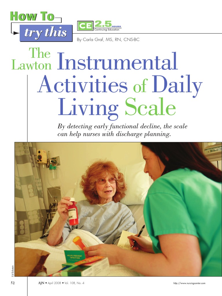 Lawton Activities Daily Living Scale | PDF | Psychological Evaluation ...