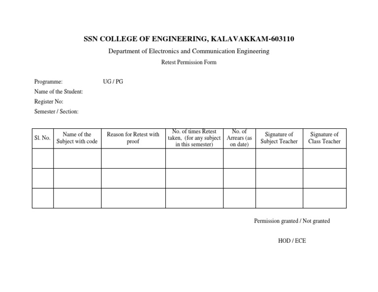 Retest Form PDF | PDF | Electronics | Engineering