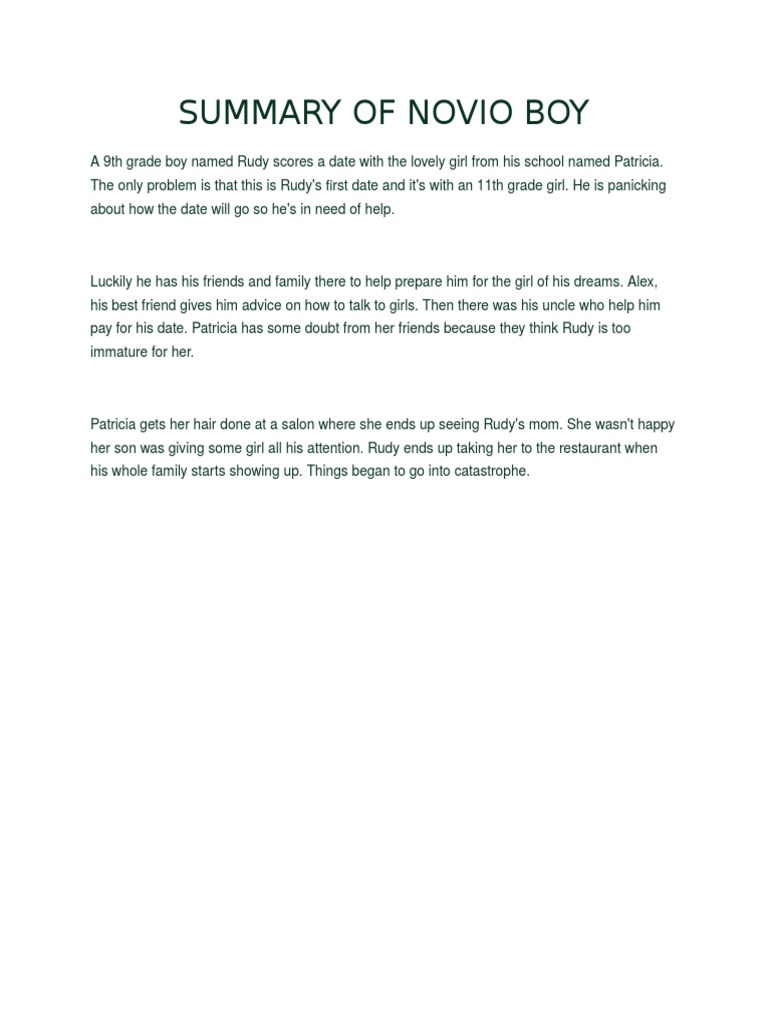 Summary of Novio Boy | PDF | Galahad | Lancelot