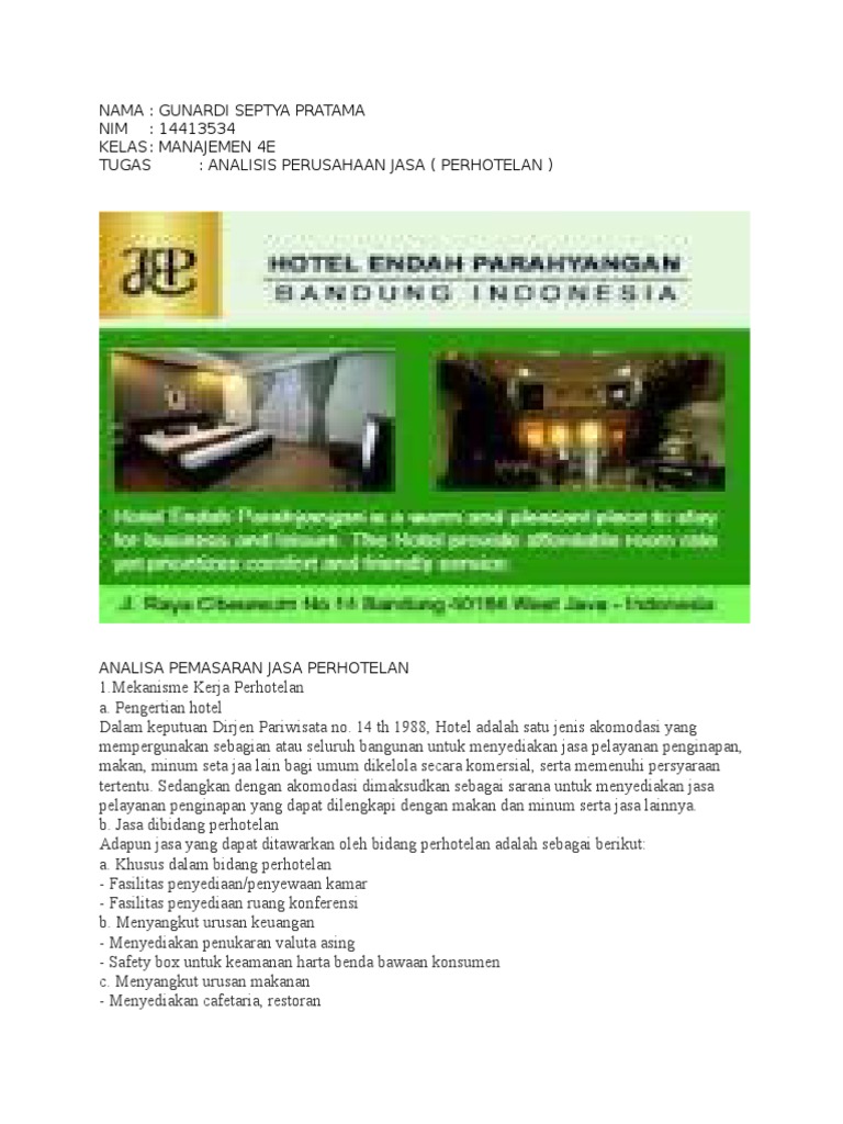 Perusahaan Jasa Perhotelan | PDF