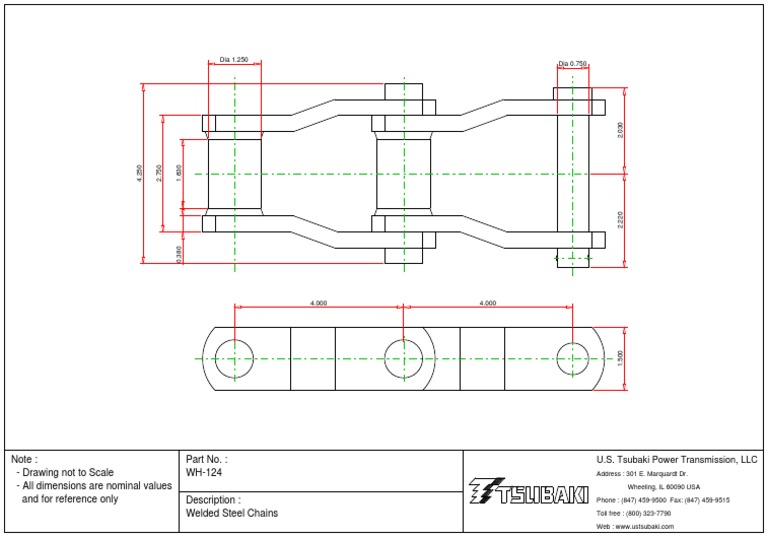 Cadena Wh124 Tsubaki | PDF