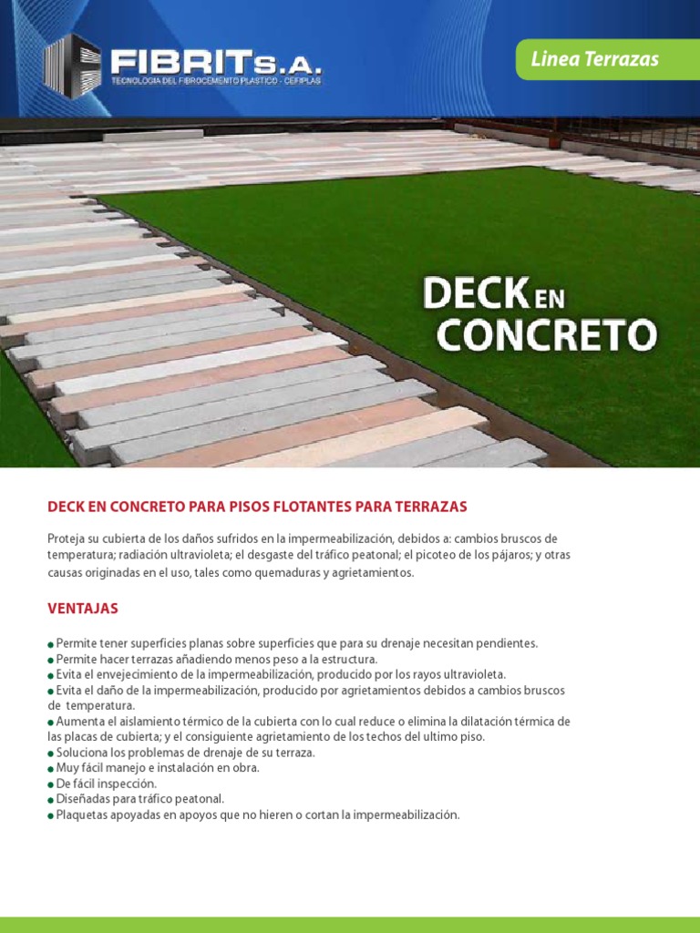 16 Deck Prefabricado | PDF | Techo | Hormigón