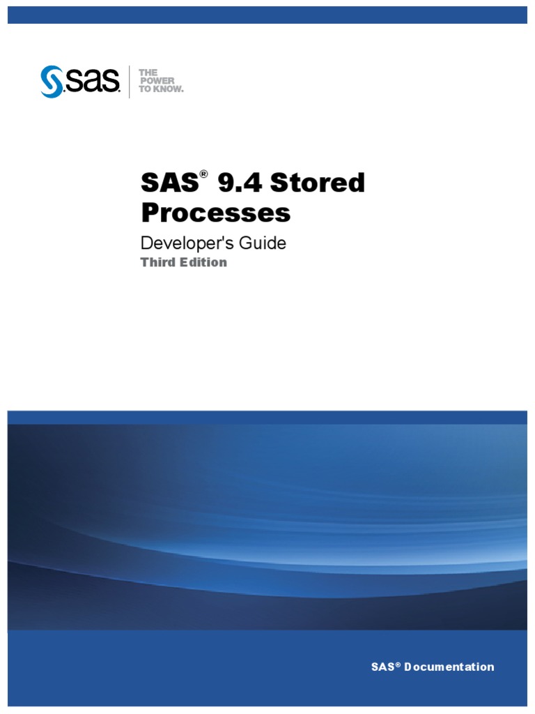 Stored Process | Download Free PDF | Application Programming Interface | Sas (Software)