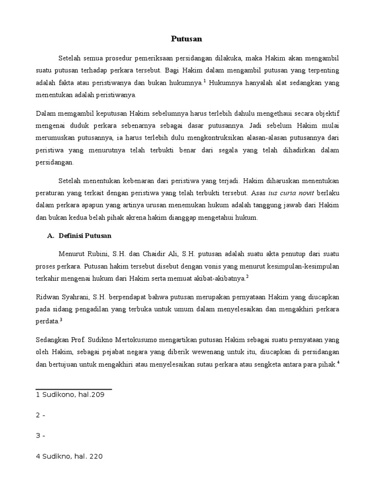 Putusan Perkara Perdata | PDF