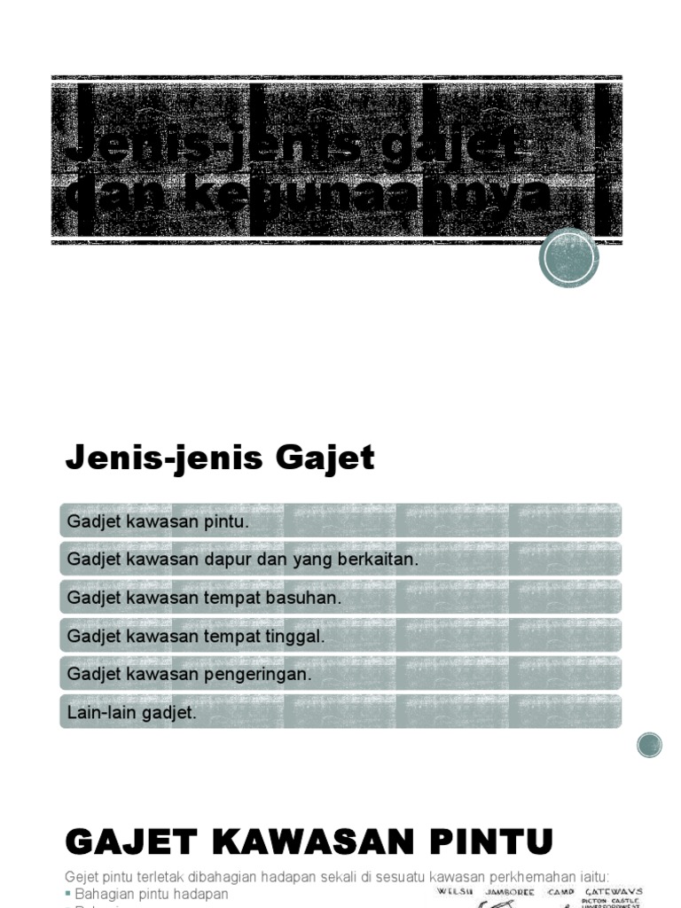 Jenis-Jenis Gajet Dan Kegunaannya | PDF