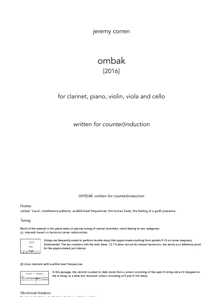 Ombak Final Score PDF | PDF | Harmonic | String Instruments