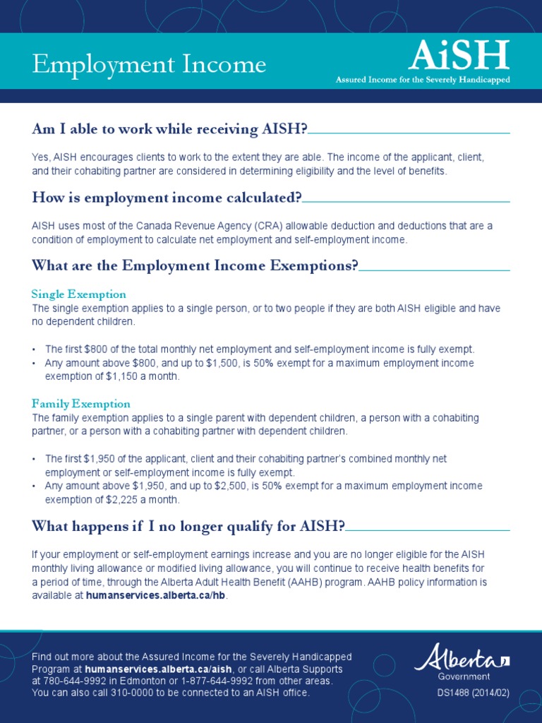 Aish Tipsheet Employment Income | Government Finances | Taxes