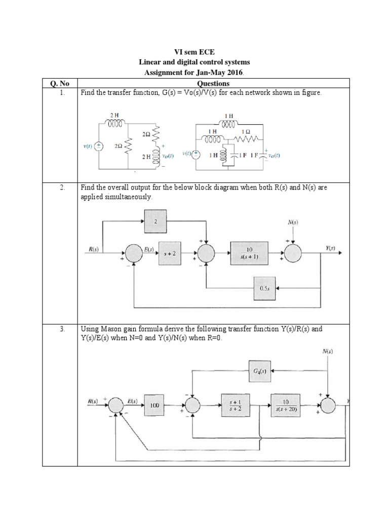 LDCS Questions | PDF | Control Theory | Electronic Engineering