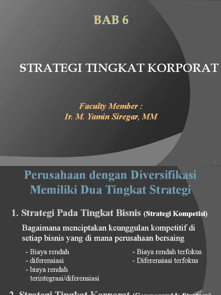 Strategi Tingkat Korporat | PDF