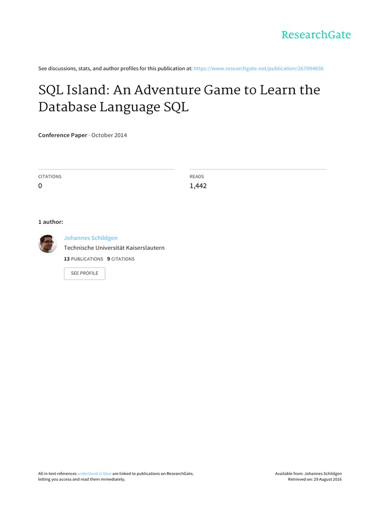 SQL Island | PDF | Sql | Web Application