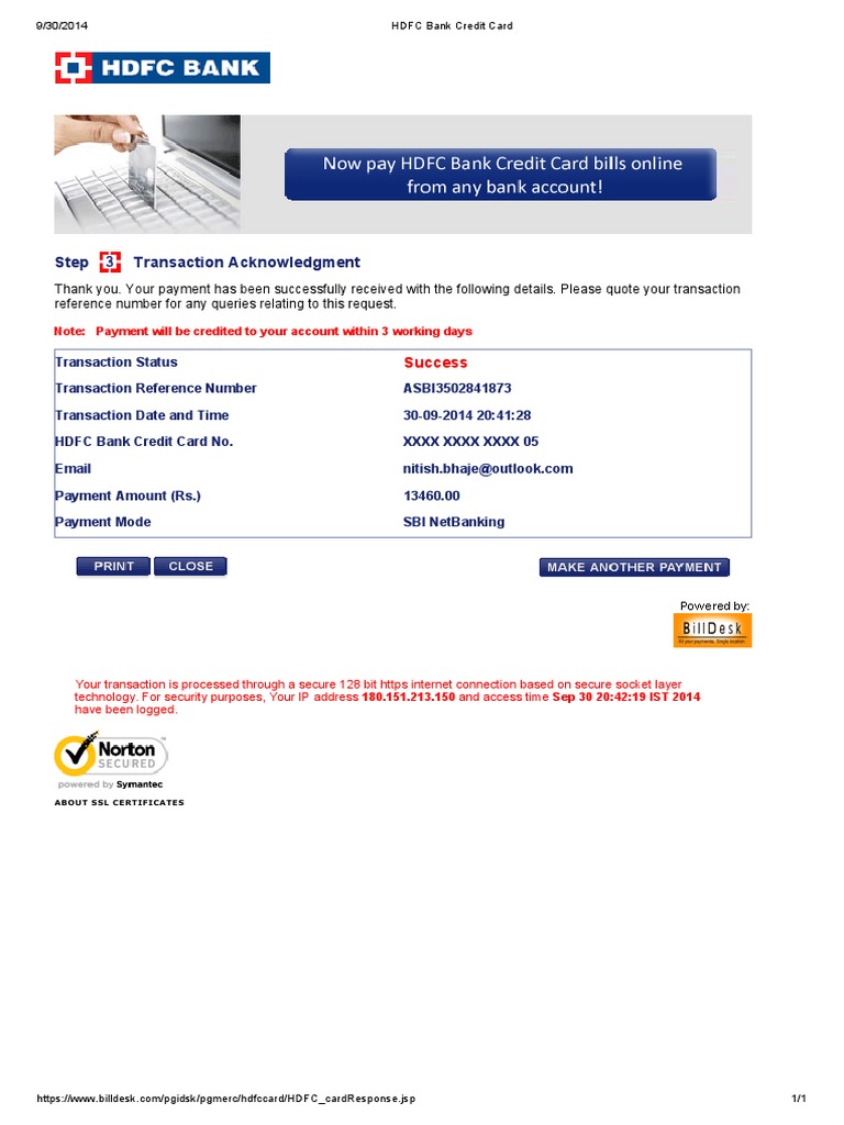 HDFC Bank Credit Card - 4 | PDF
