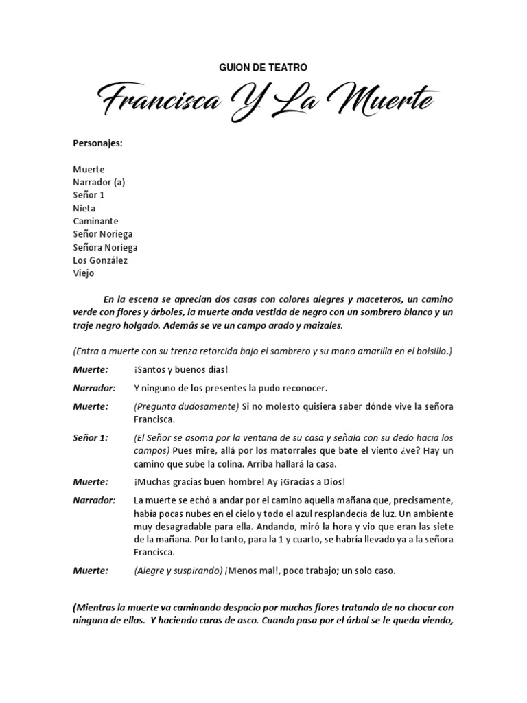 Francisca y La Muerte | PDF | Narración