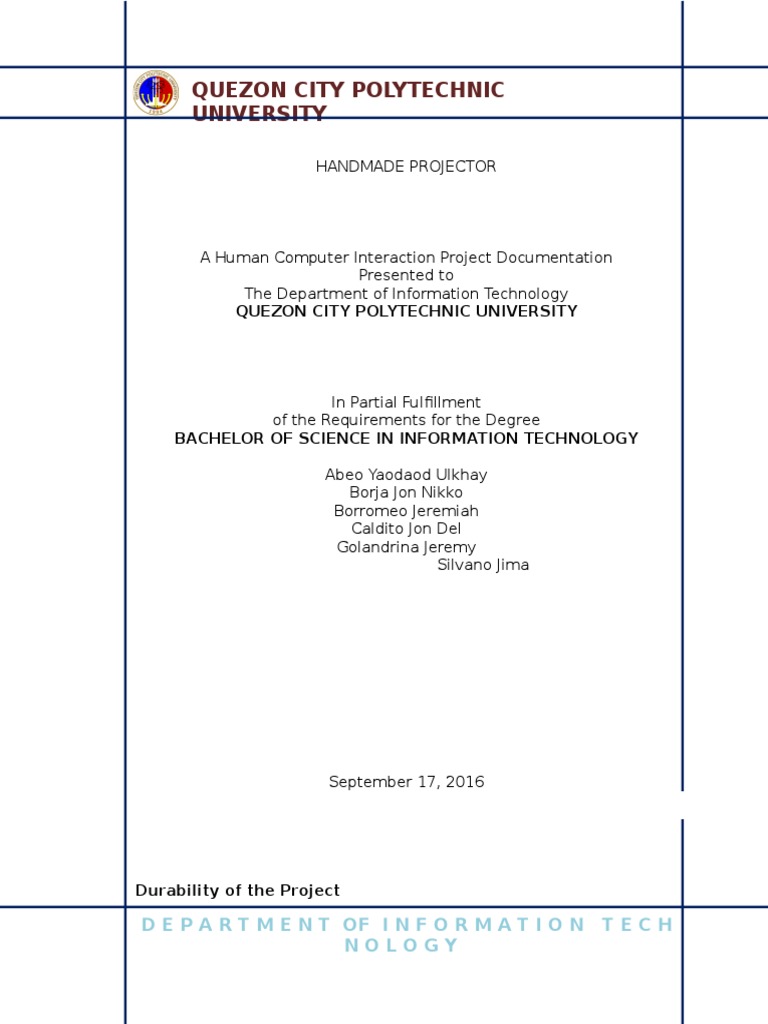 Quezon City Polytechnic University | PDF | Experiment | Human–Computer ...