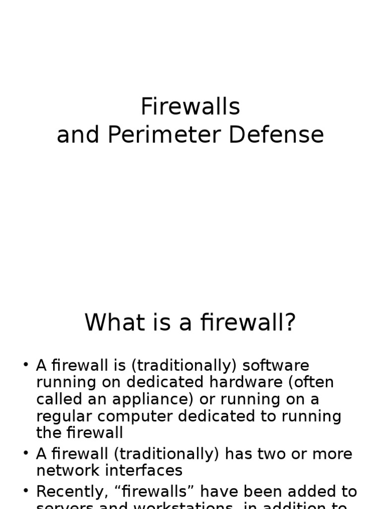 Firewalls 1 | PDF | Firewall (Computing) | Internet Protocol Suite