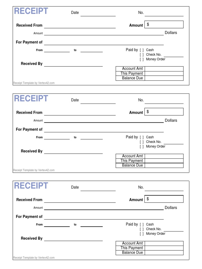 Generic Receipt Template | PDF | Receipt | Money Order