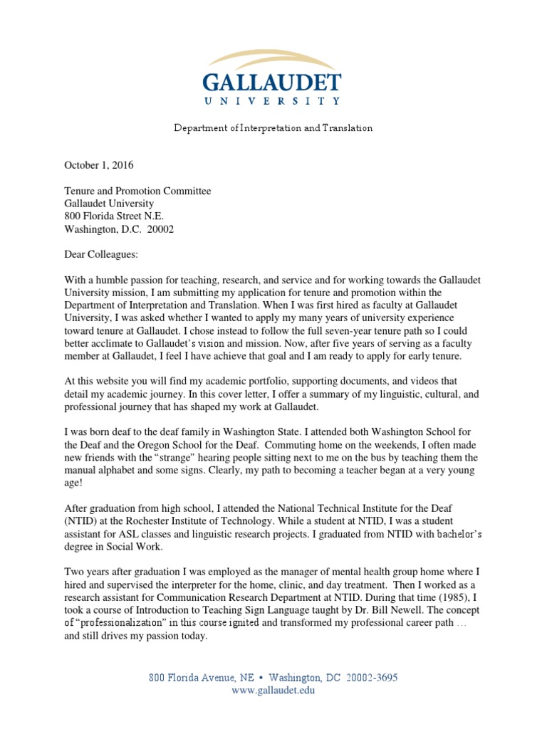 Cagle Keith - Letter To Tenure Promotion Committee | PDF | American ...