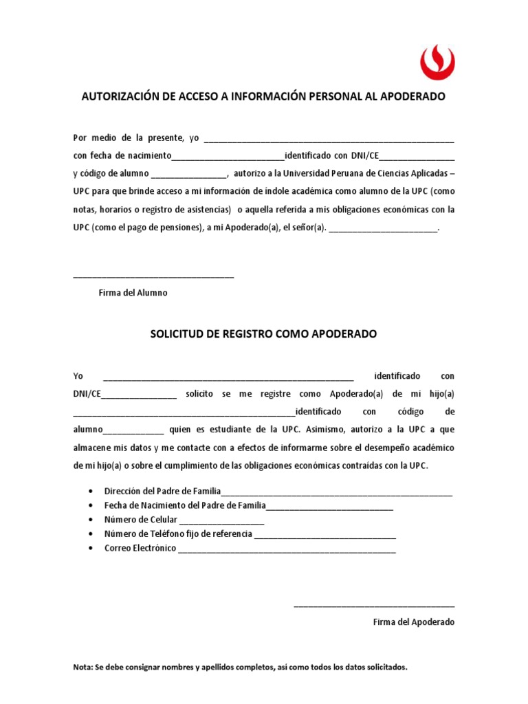Autorizacion Apoderado | PDF