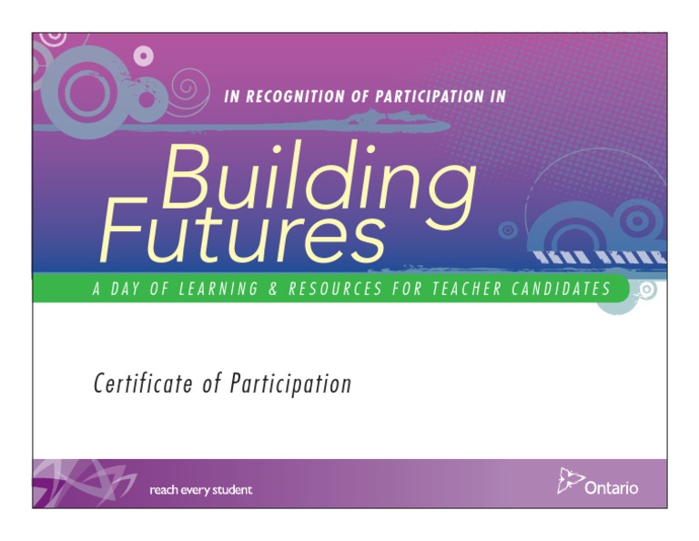 Building Futures Certificate | PDF