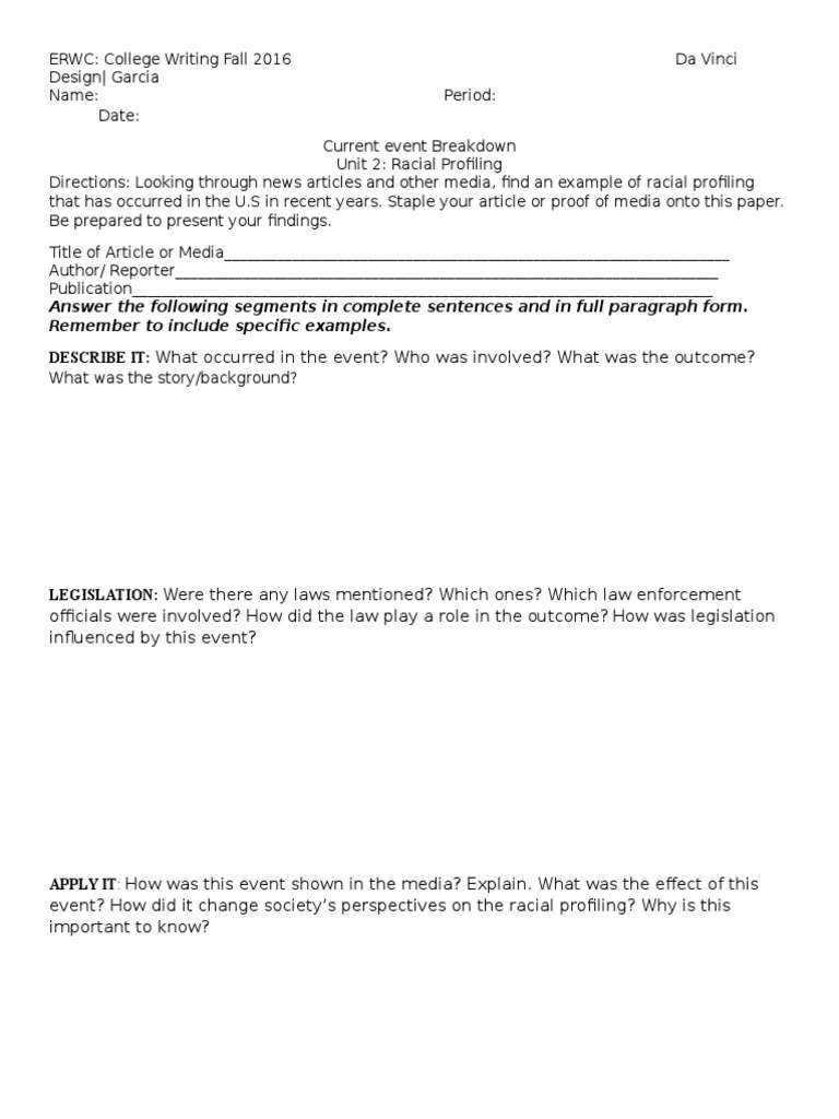 Answer The Following Segments in Complete Sentences and in Full ...