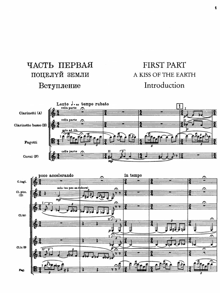 Stravinsky - Rite of Spring Orchestral Score | PDF | Classical ...