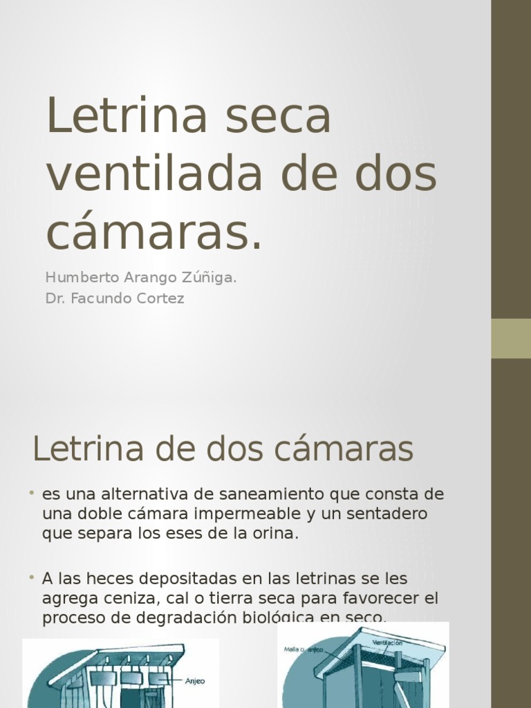 Letrina seca ventilada de dos cámaras: características, ventajas y ...