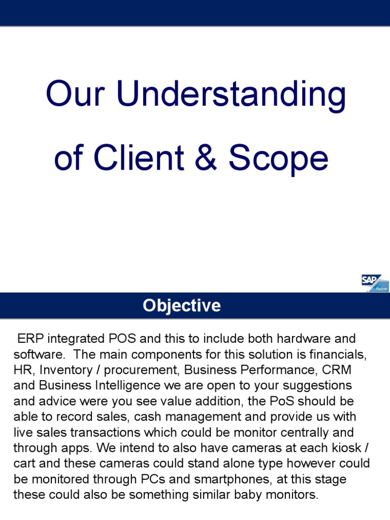 Our Understanding of Client & Scope | Download Free PDF | Enterprise ...
