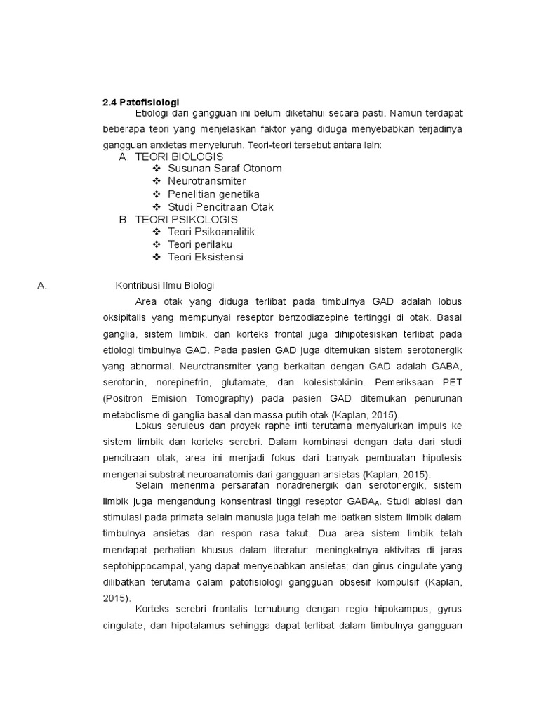 Patofis Gad | PDF | Pengembangan Diri