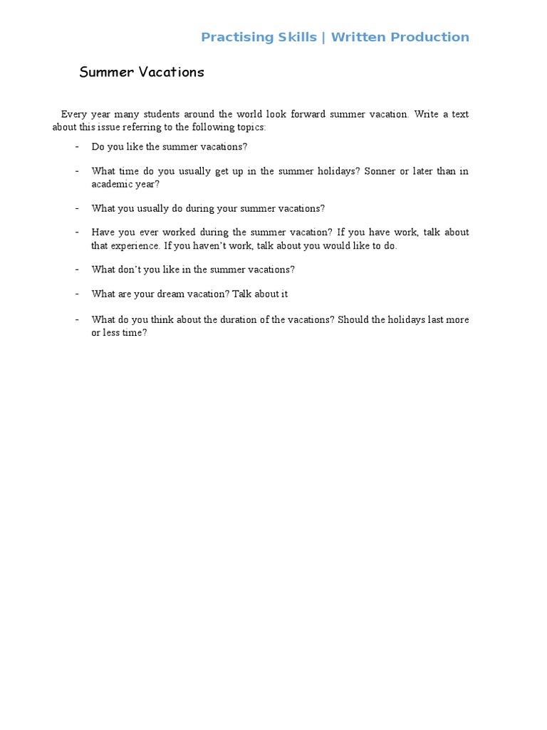 Practising Skills - Written Production | PDF