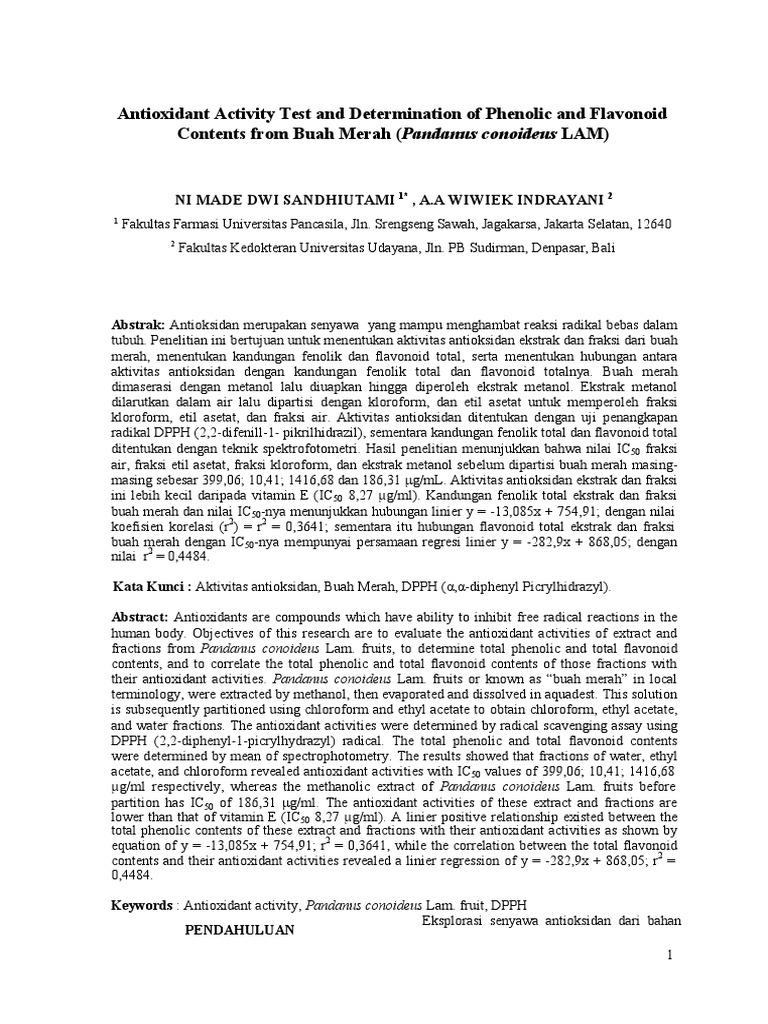 Jurnal DPPH Pembanding Vitamin e 1 | PDF