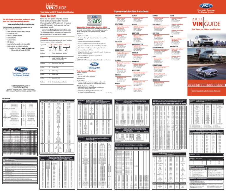 2015 VIN Guide - 2 | PDF | Ford F Series | Van