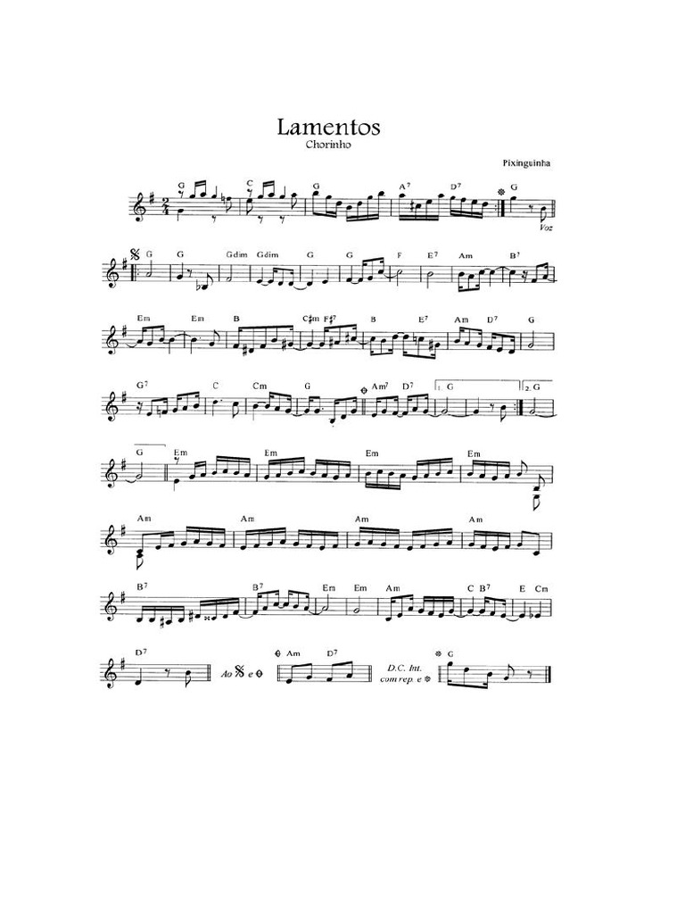 Lamentos - Pixinguinha | PDF