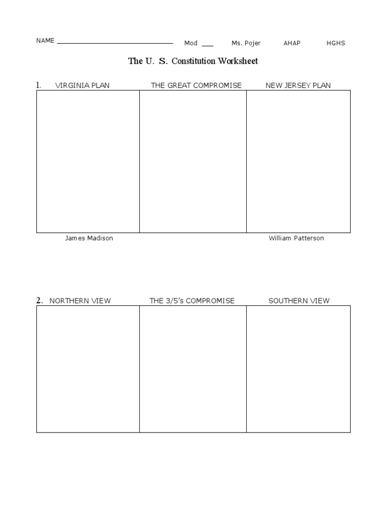 Constitution Study Guide | PDF | Article One Of The United States ...