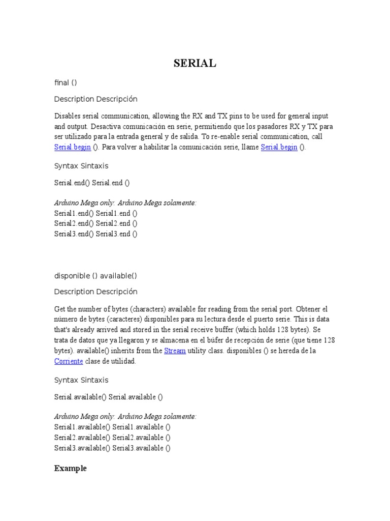 Guide To Serial Communication Functions In Arduino Pdf Integer