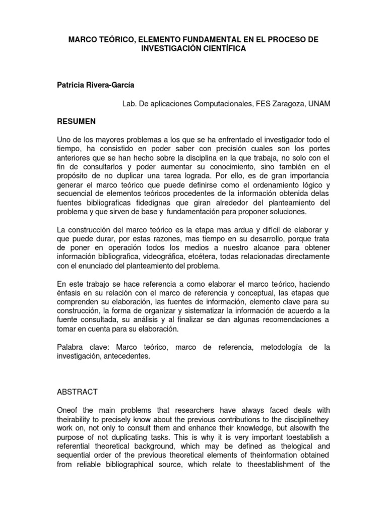 Ejemplo De Marco Teorico En Una Tesis 3111