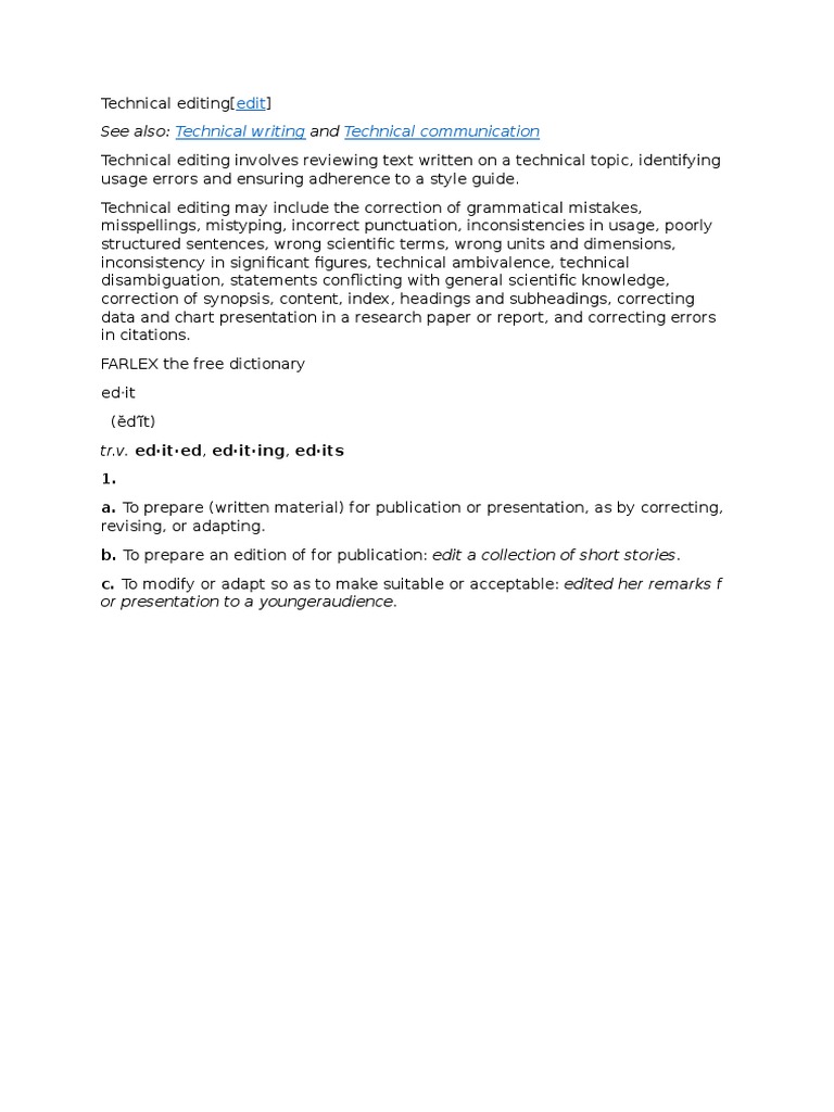 Essentials of Technical Editing | PDF