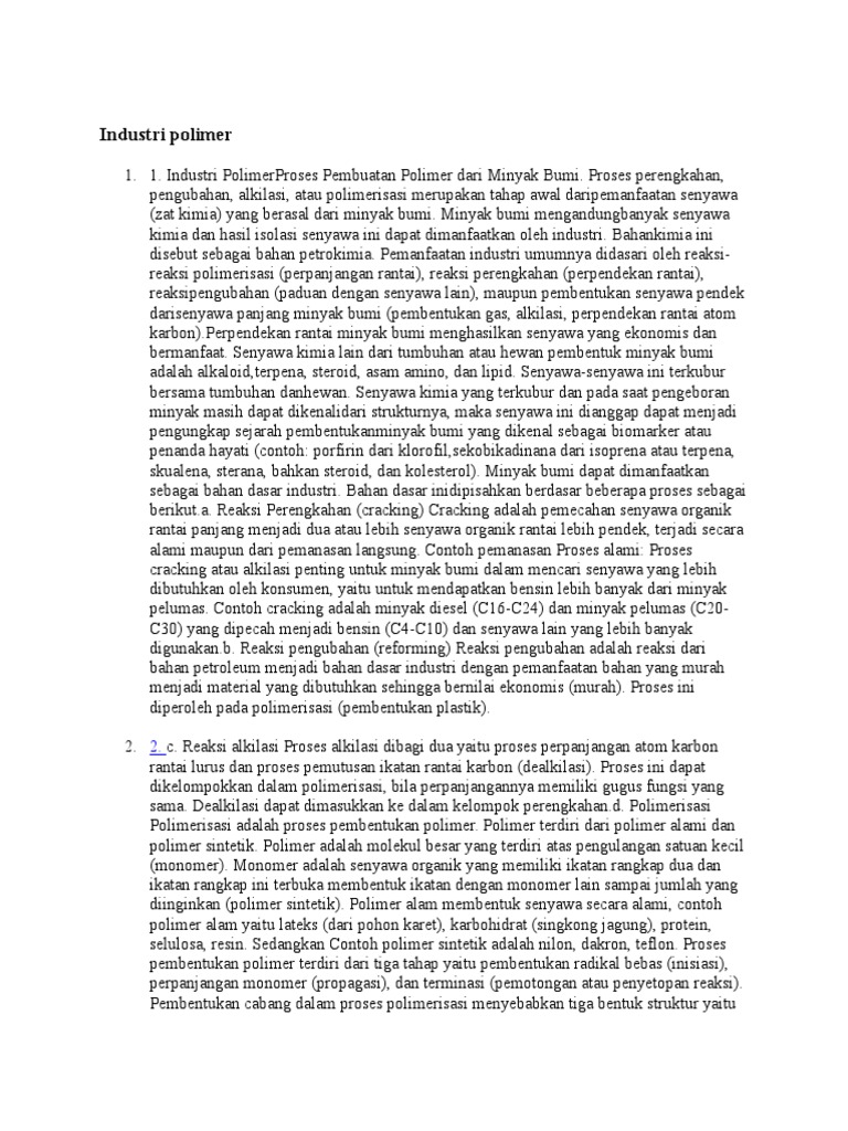 Industri Polimer | PDF