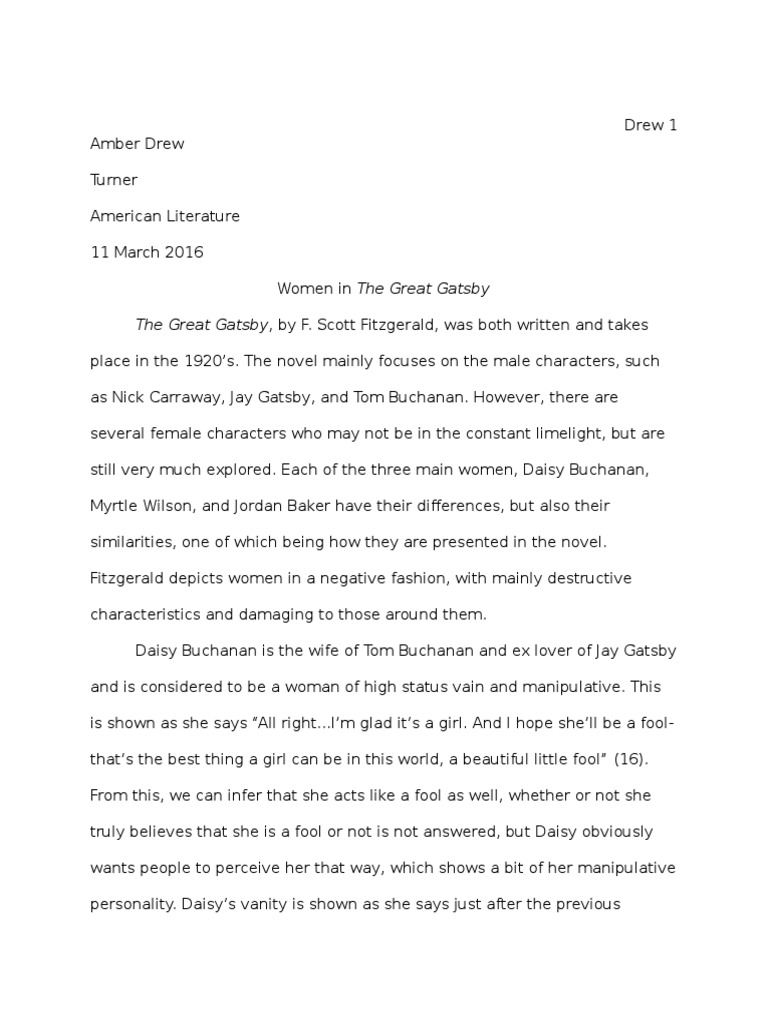 Great Gatsby School Essay | PDF | The Great Gatsby