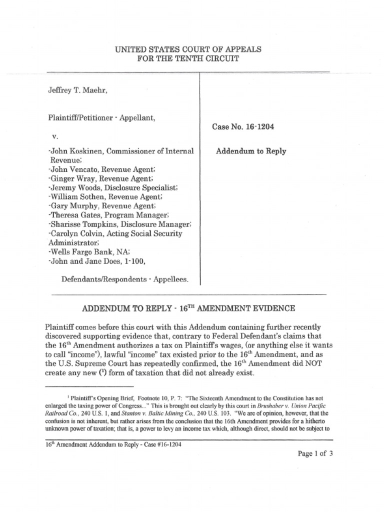 16th Amendment Taxation Dispute | PDF | Direct Tax | Taxes